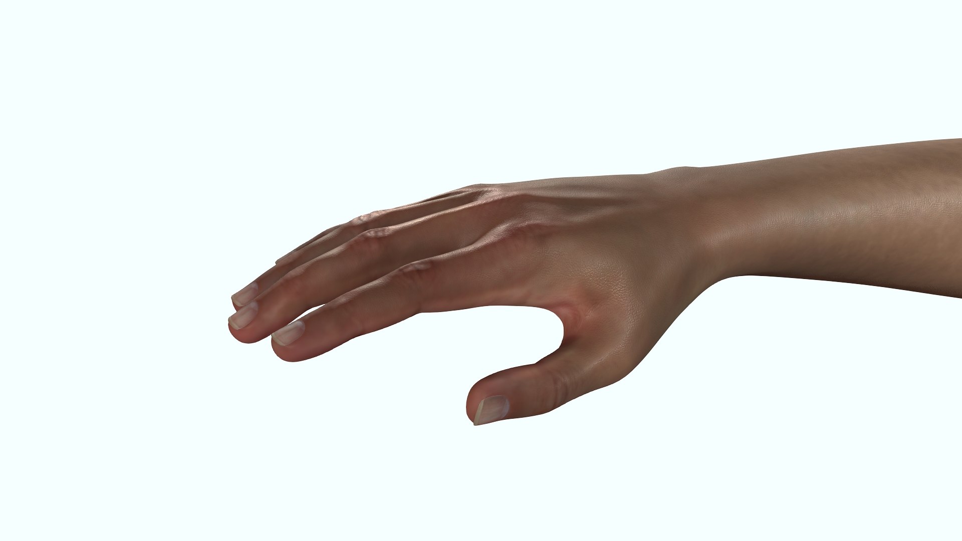 3D Female Hand Dark Black Skin Rigged For Cinema - TurboSquid 2070598