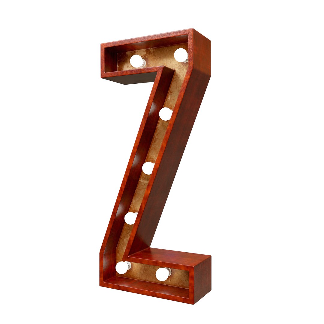 Marquee Letter Z Light Bulb Wooden Glow Sign 3D - TurboSquid 1974664