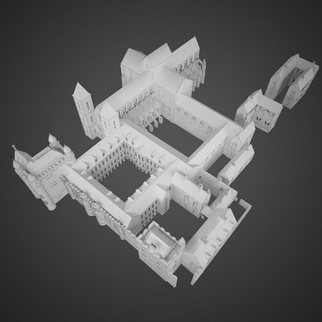 Medieval Castle Palace Cathedral 3d Model