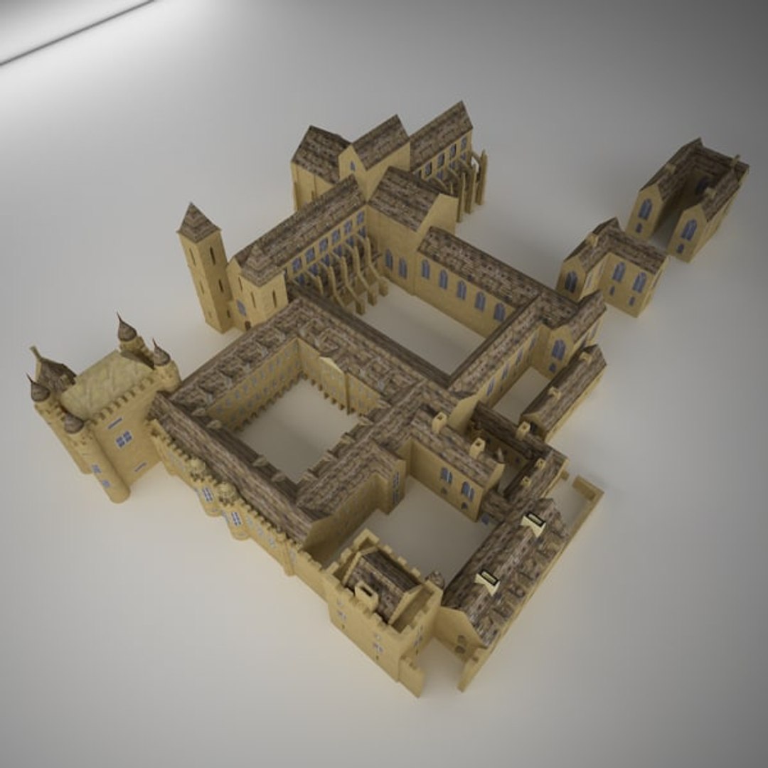 Medieval Castle Palace Cathedral 3d Model