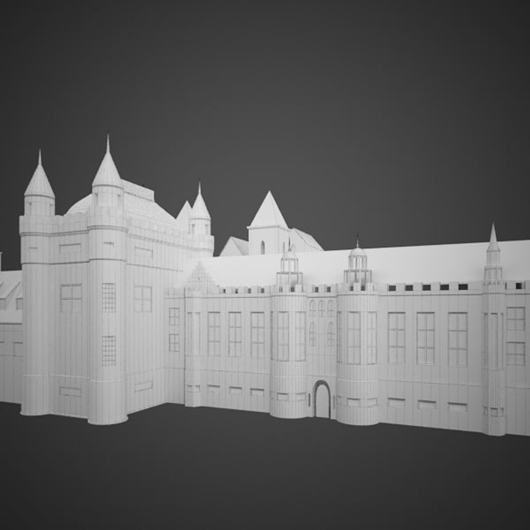 Medieval Castle Palace Cathedral 3d Model