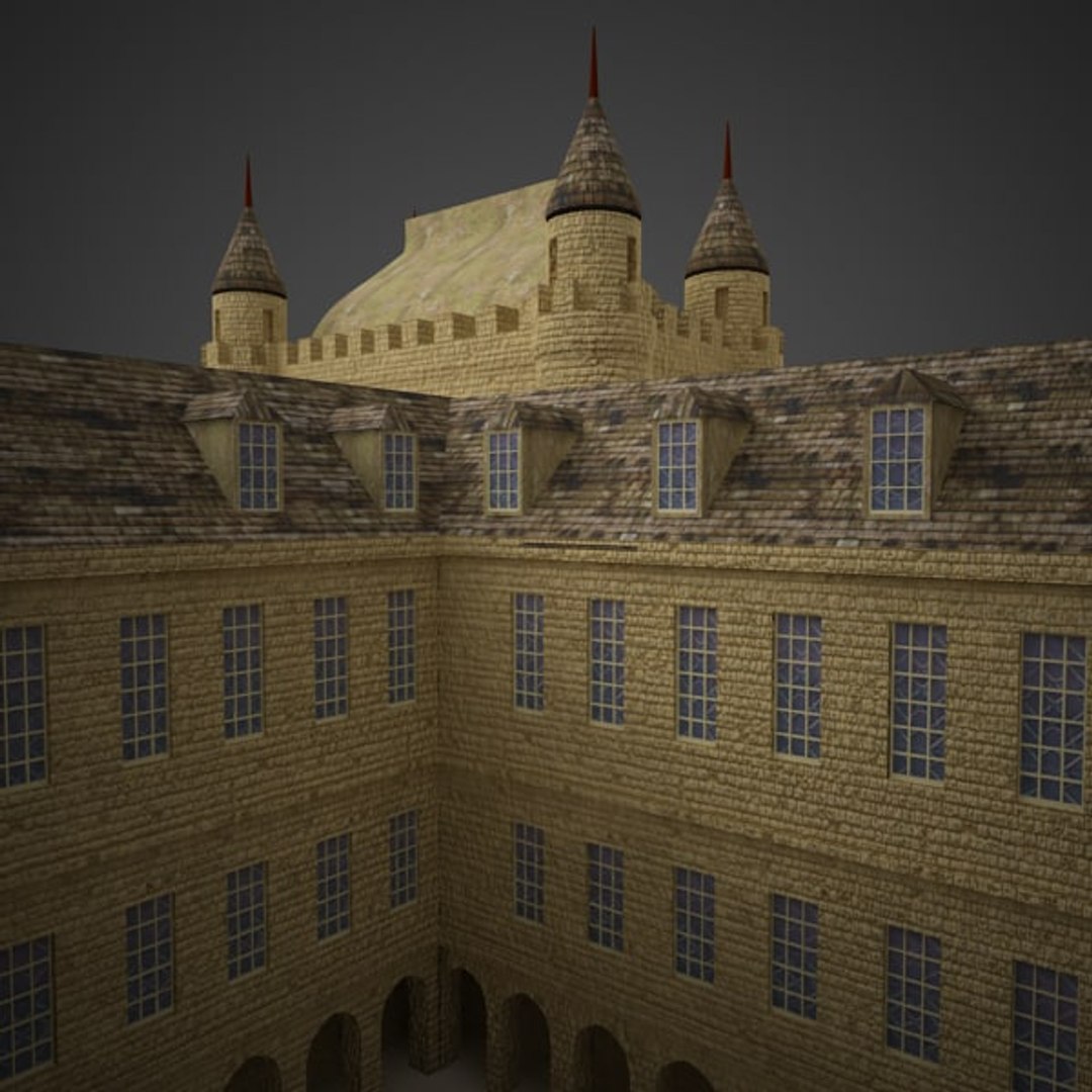 Medieval Castle Palace Cathedral 3d Model