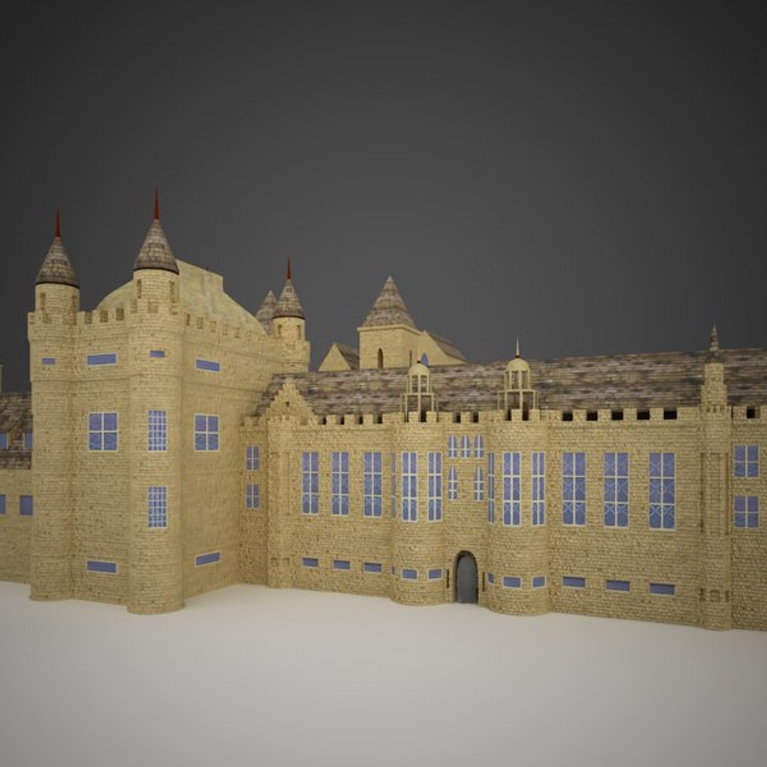 Medieval Castle Palace Cathedral 3d Model