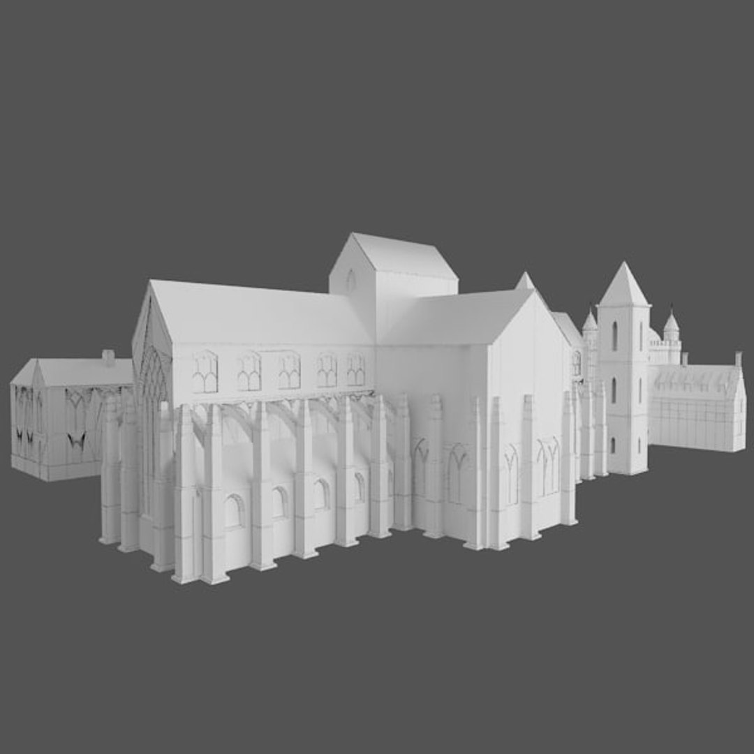 Medieval Castle Palace Cathedral 3d Model