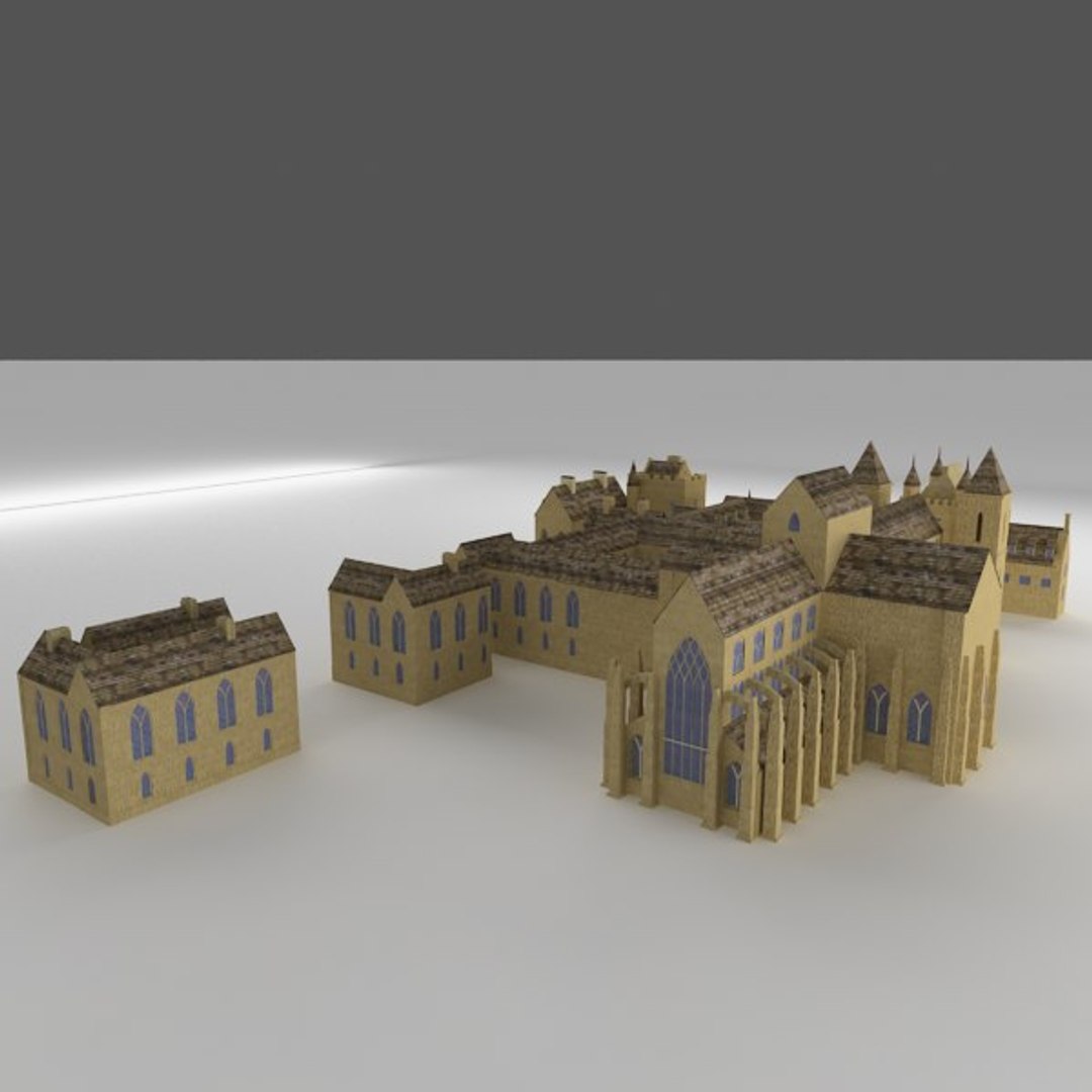 Medieval Castle Palace Cathedral 3d Model