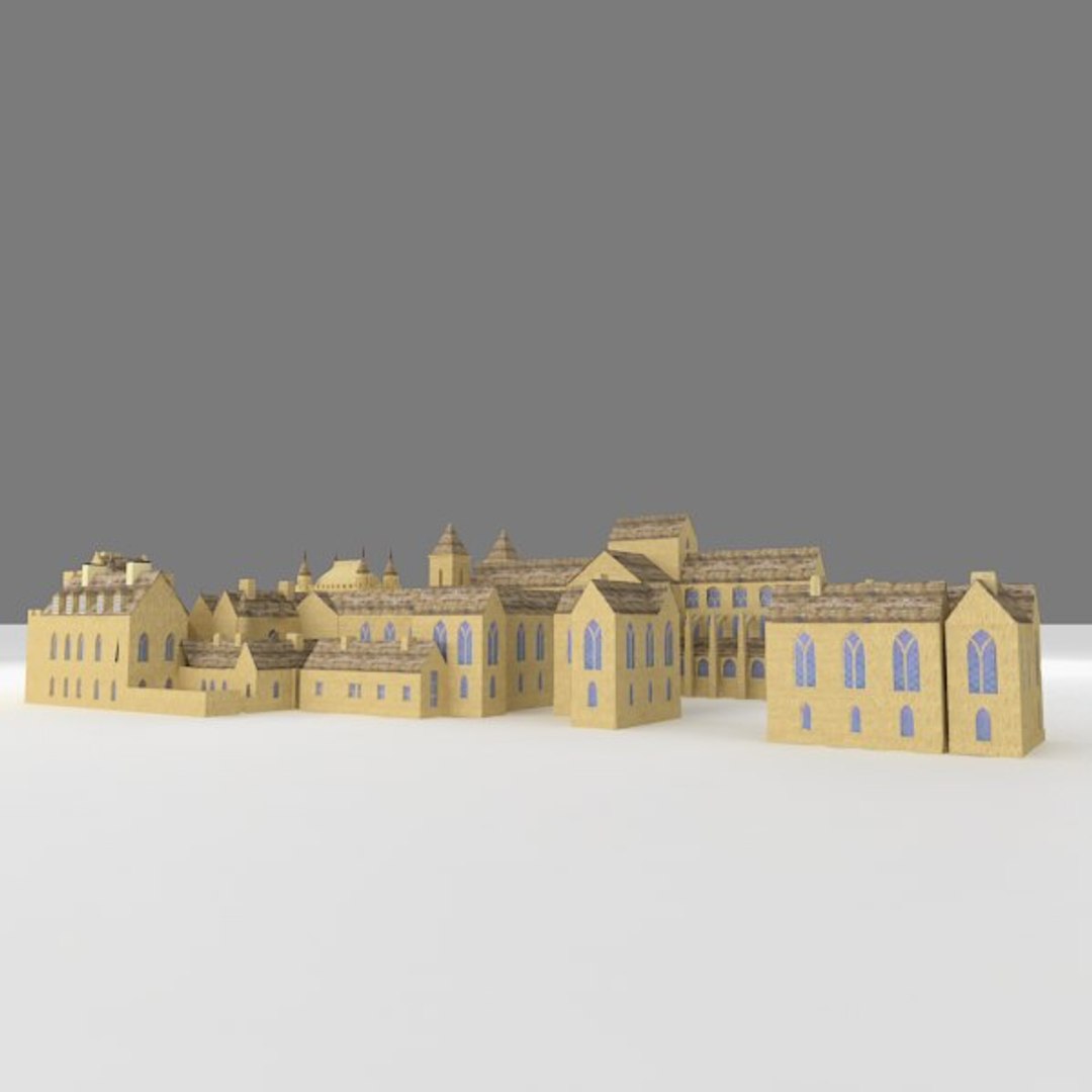 Medieval Castle Palace Cathedral 3d Model