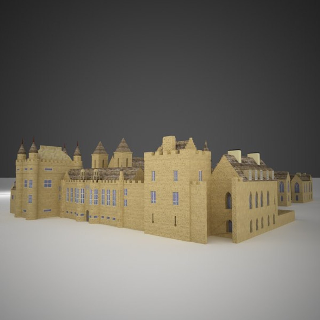 Medieval Castle Palace Cathedral 3d Model