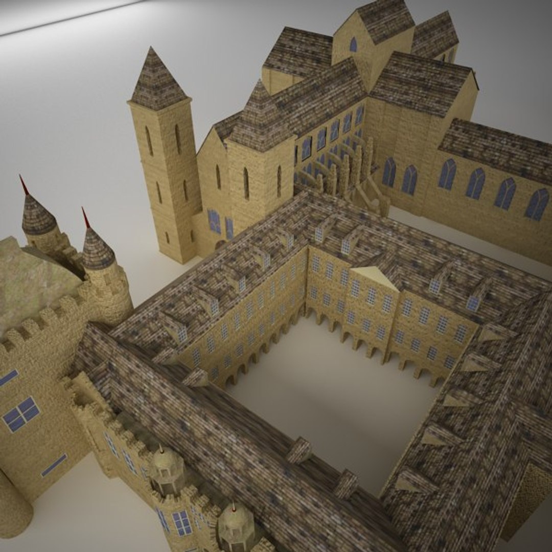 Medieval Castle Palace Cathedral 3d Model