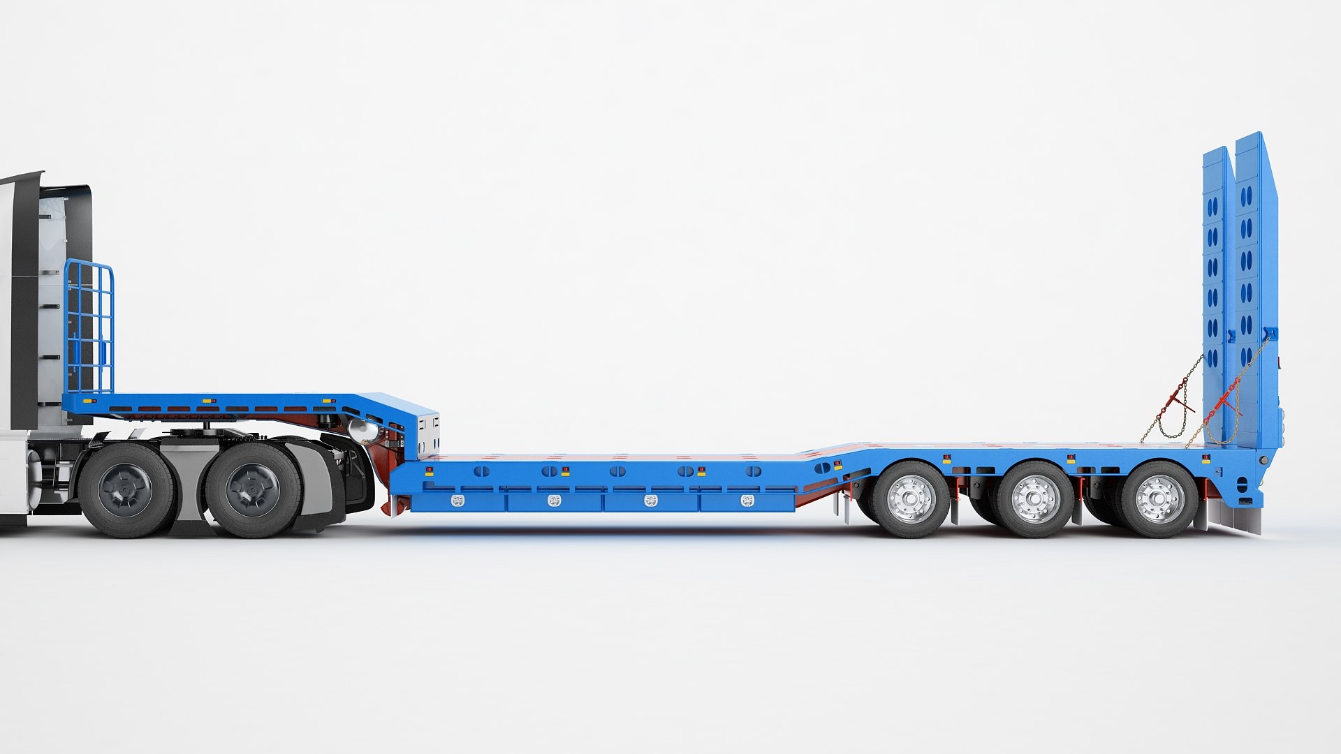 3D Semi Truck Generic Drake Trailer 07 - TurboSquid 1835739