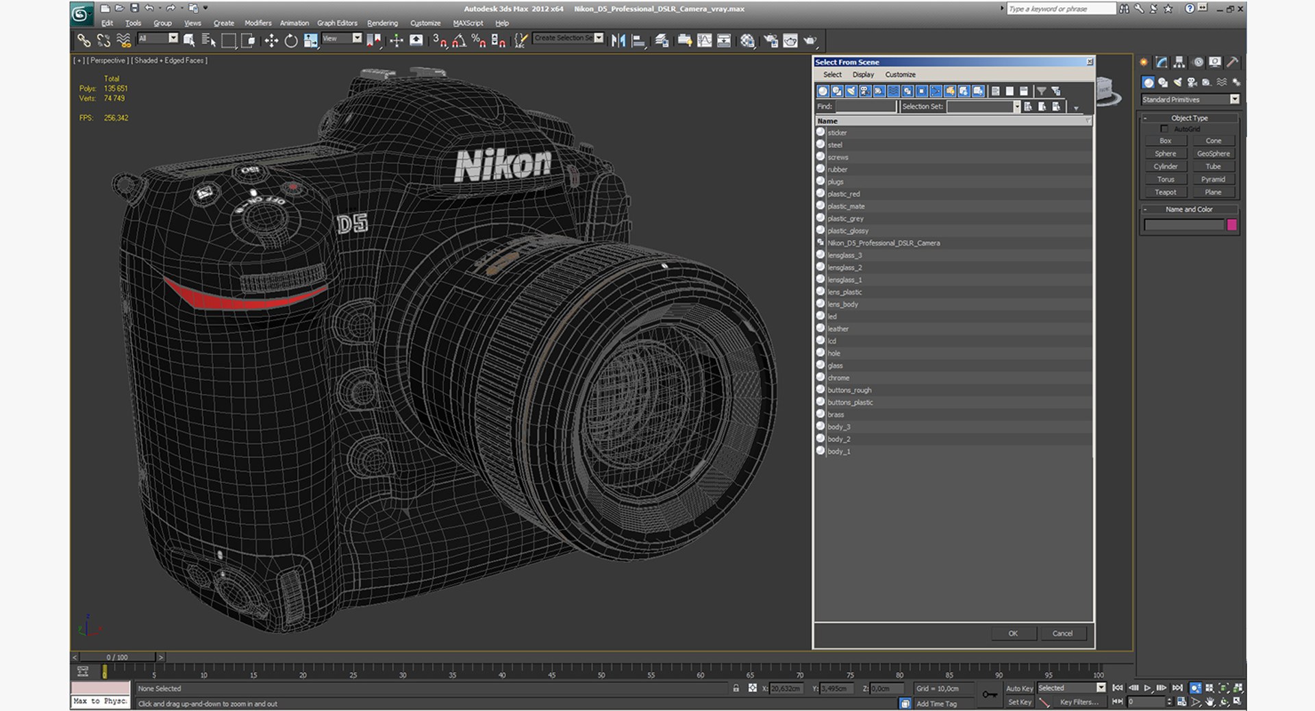 3d Model Nikon D5 Professional Dslr