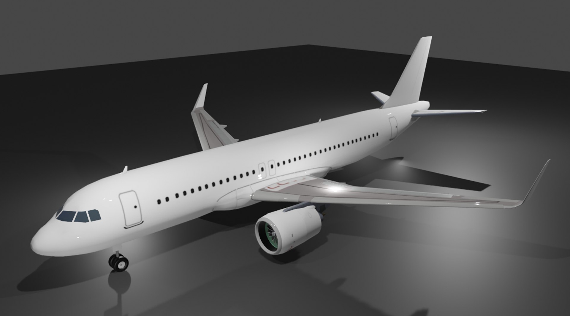 Airbus A320neo Model With Generic Livery Low-poly 3D Model 3D Model ...