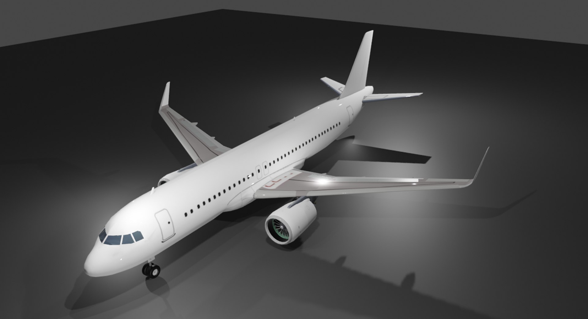Airbus A320neo Model With Generic Livery Low-poly 3D Model 3D Model ...