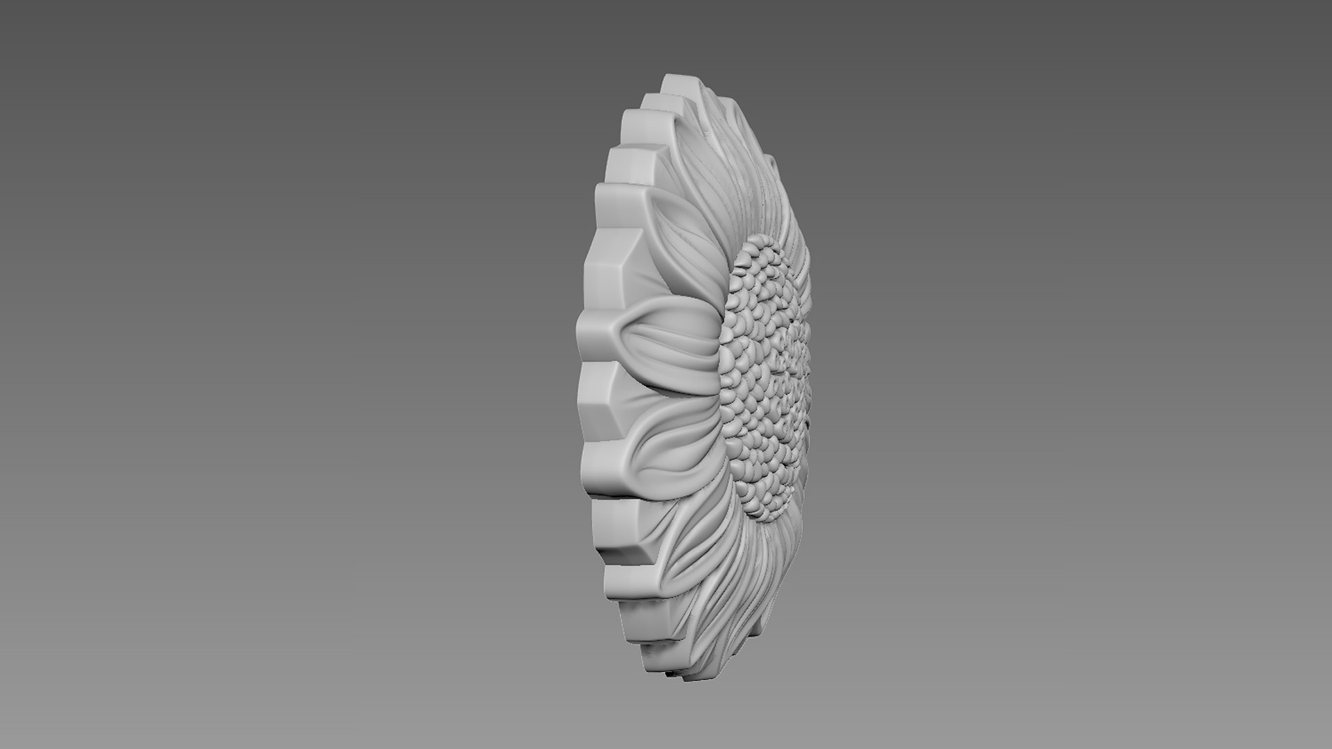 3D Sunflower Bas-relief Model - TurboSquid 2108972