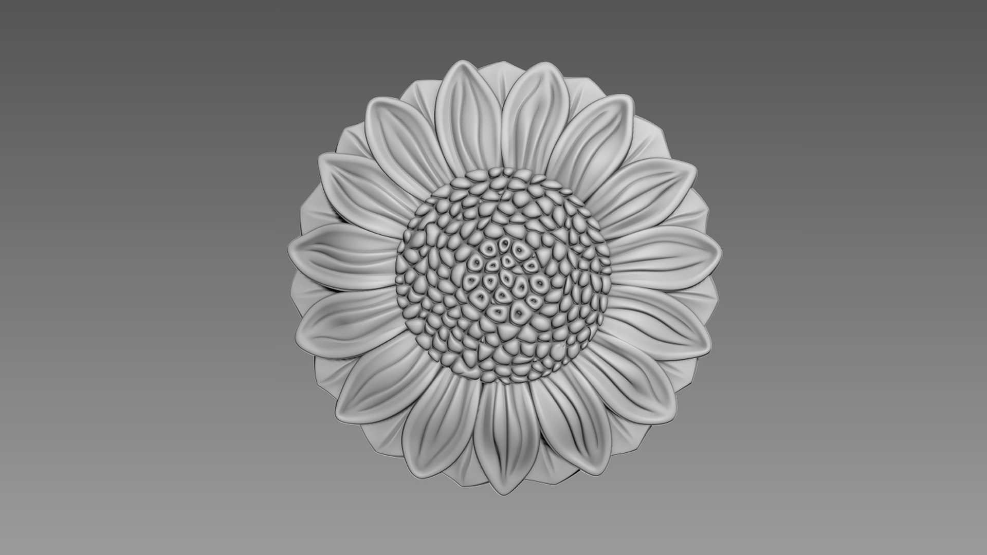 3D Sunflower Bas-relief Model - TurboSquid 2108972