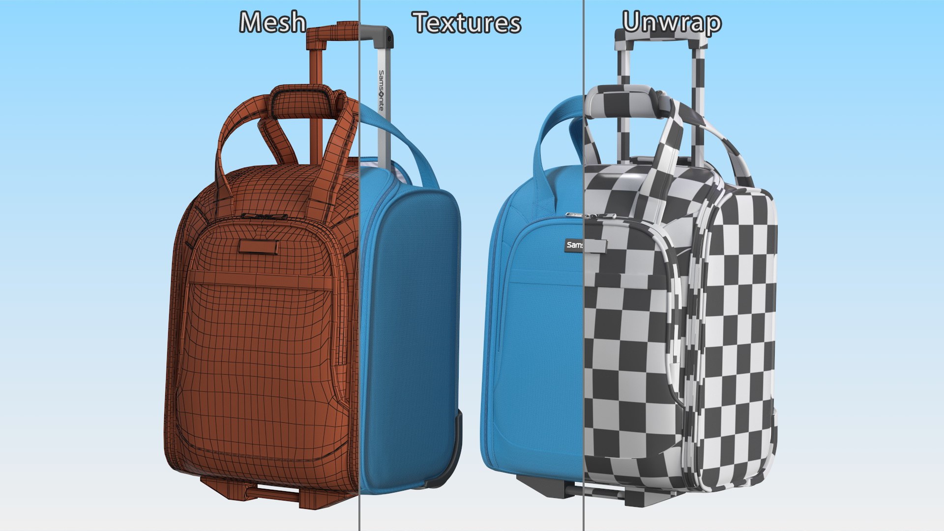3D Softshell Luggage Samsonite Blue - TurboSquid 2088564