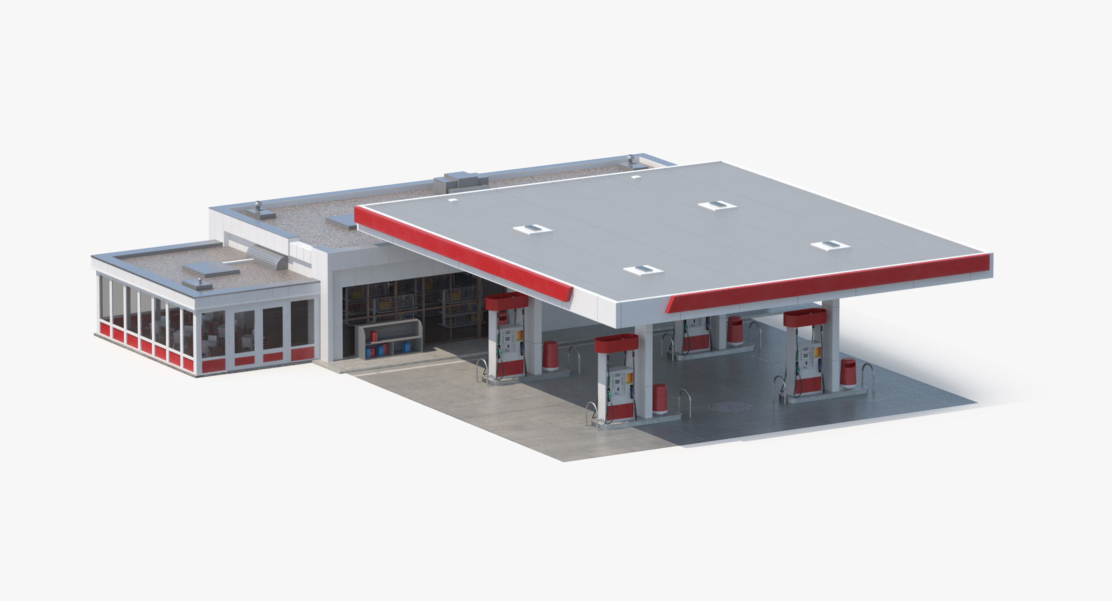 Petro station 3D - TurboSquid 1172175