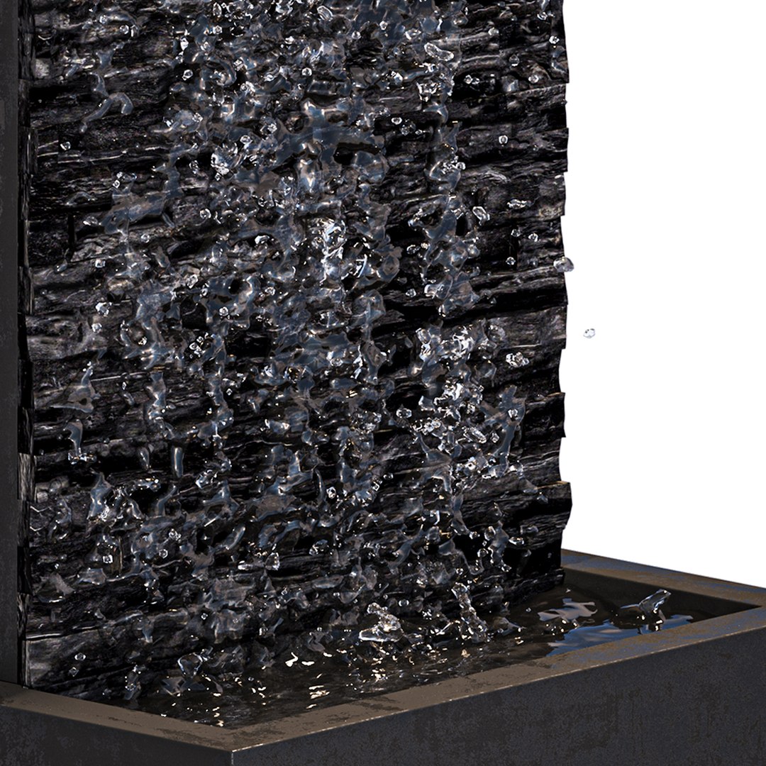 3D 3 Water Wall Fountains - TurboSquid 1938542
