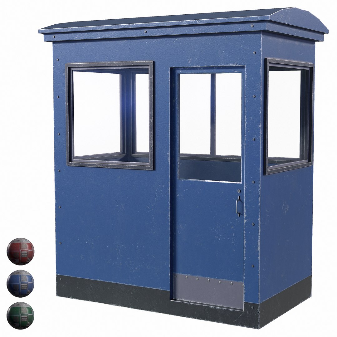 Checkpoint Security Booth 3D - TurboSquid 1877297