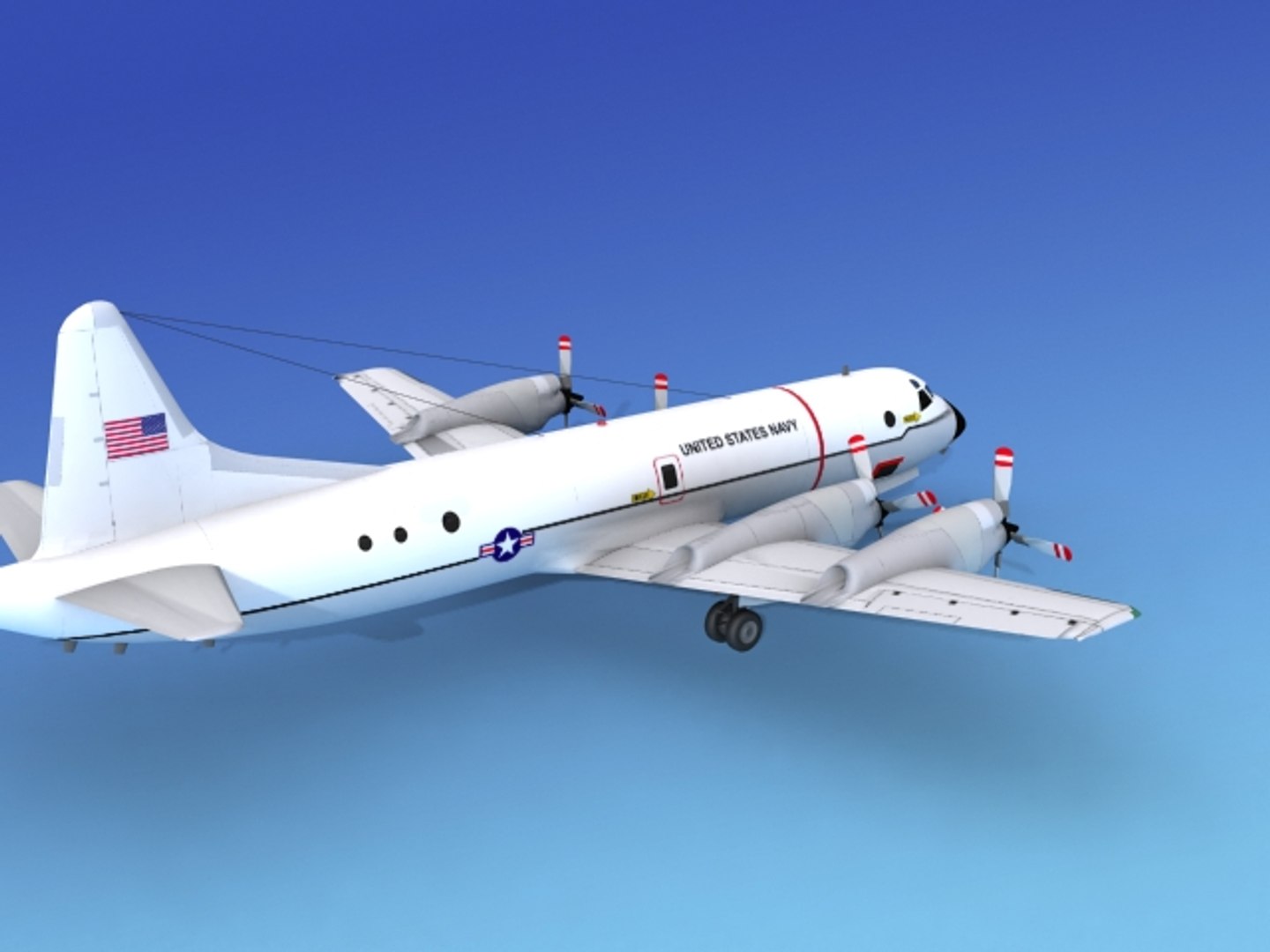 Orion Lockheed P-3 Navy 3d Model