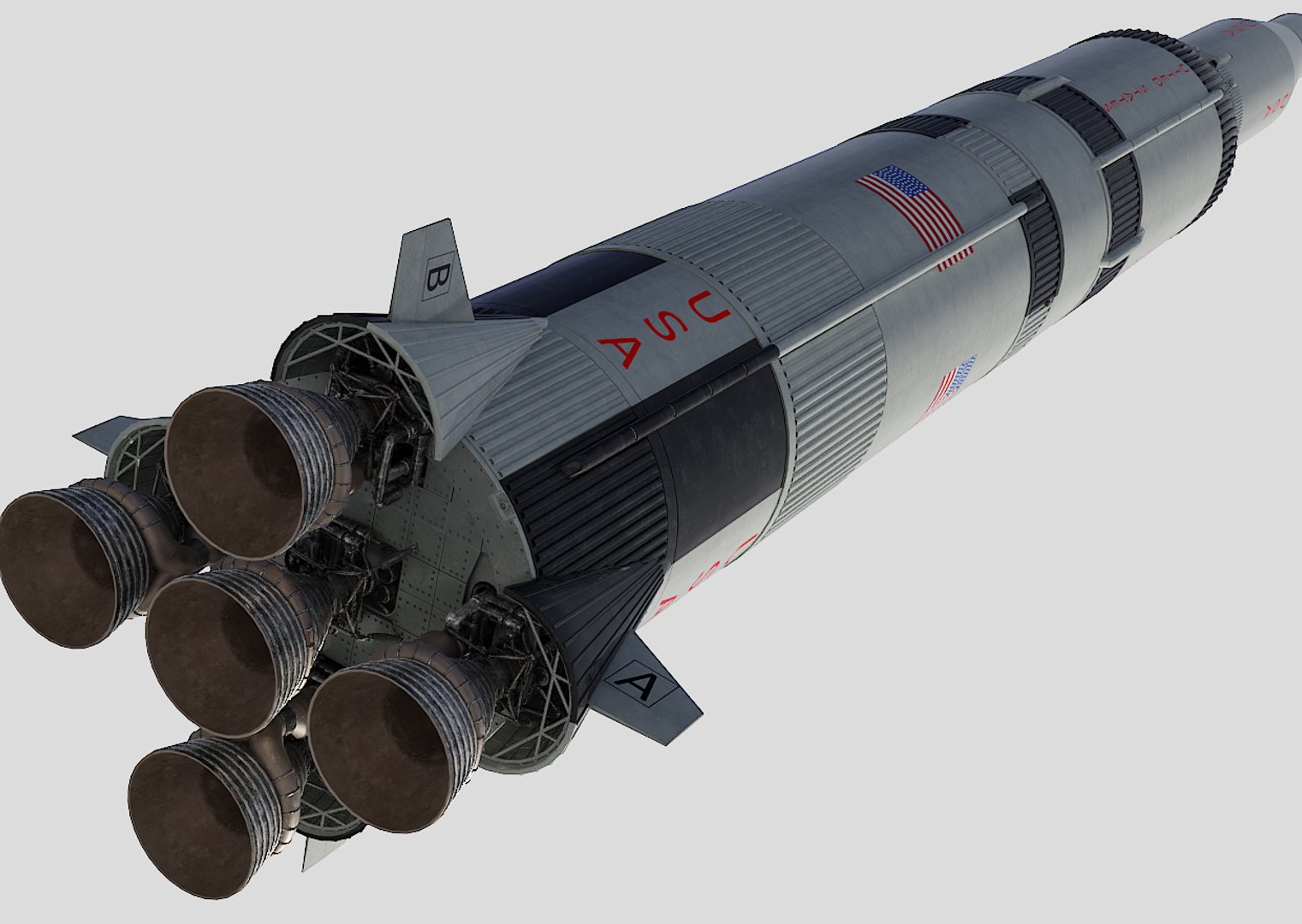3D Model Rocket Apollo Moon - TurboSquid 1342460