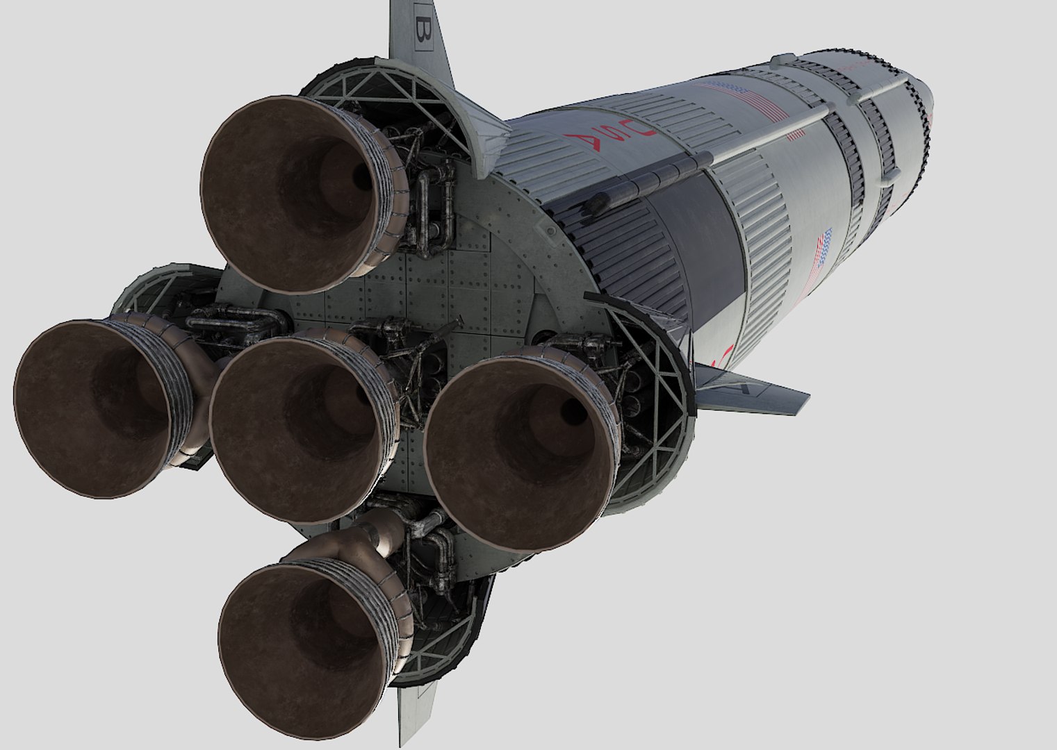 3D model rocket apollo moon - TurboSquid 1342460