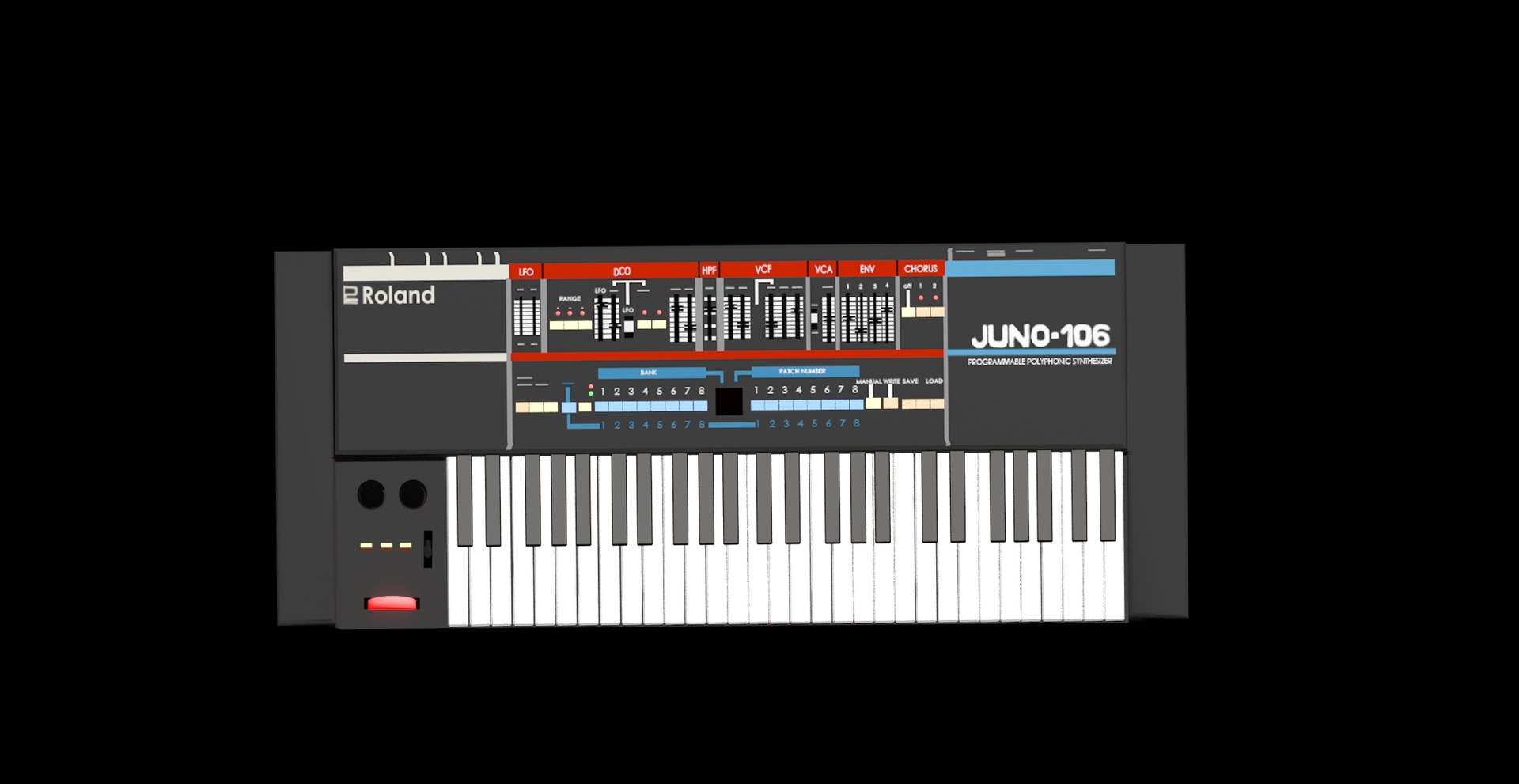 Juno 106 Roland Synthesizer 3D Model - TurboSquid 1278605
