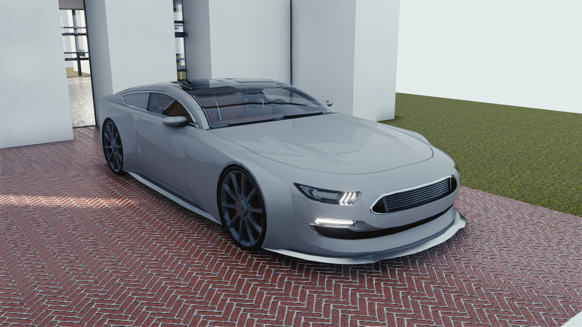 3D car blender eevee brandless - TurboSquid 1403160