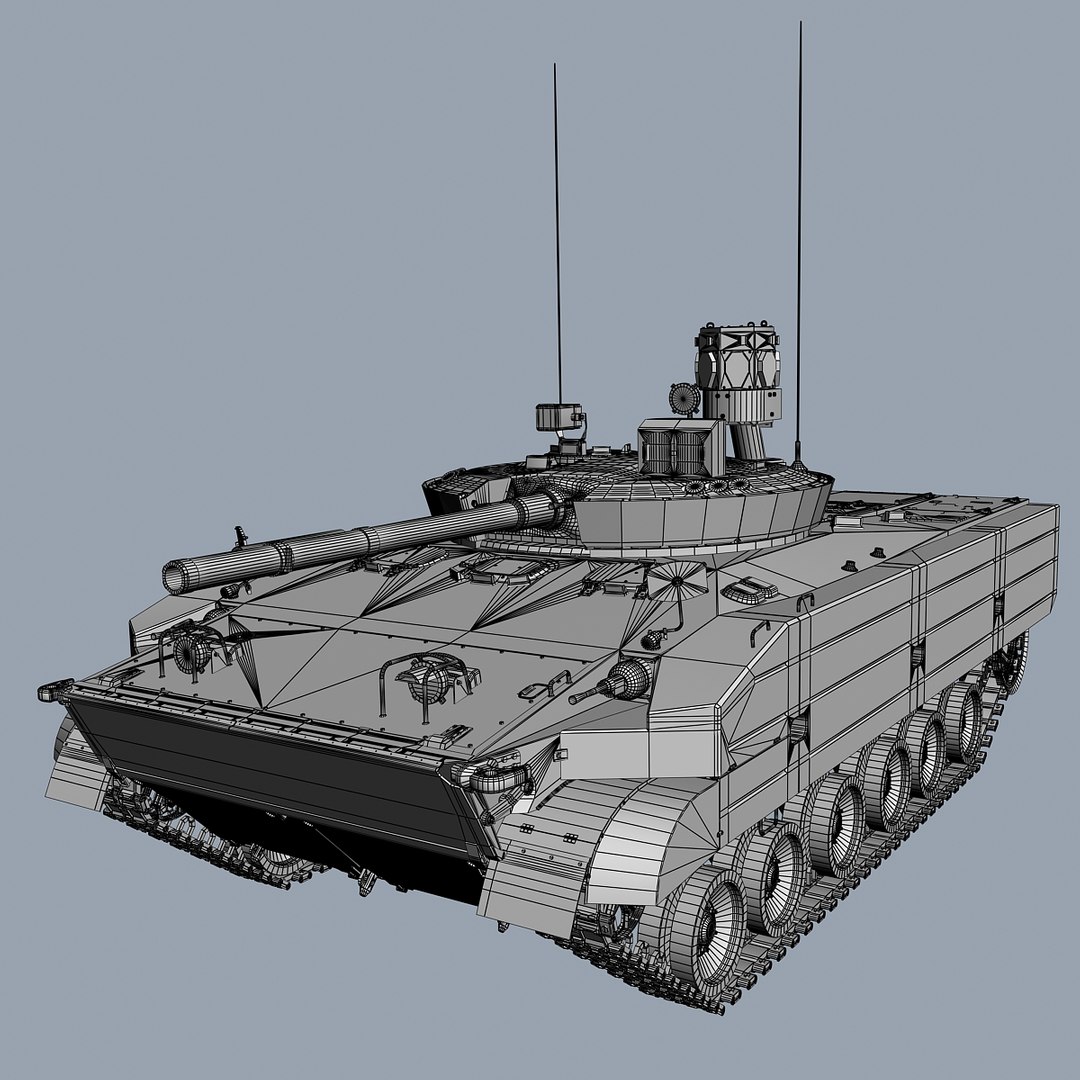 Russian Bmp-3m Arena-e 3d Model