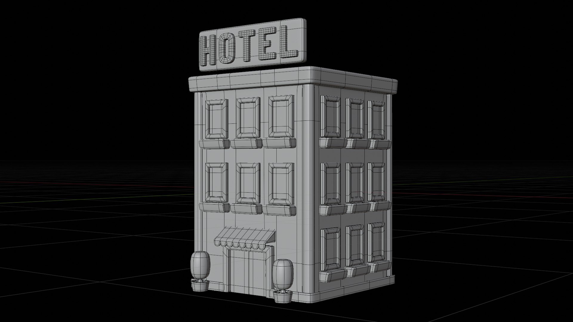 Hotel Building 3D illustration 3D - TurboSquid 2144459