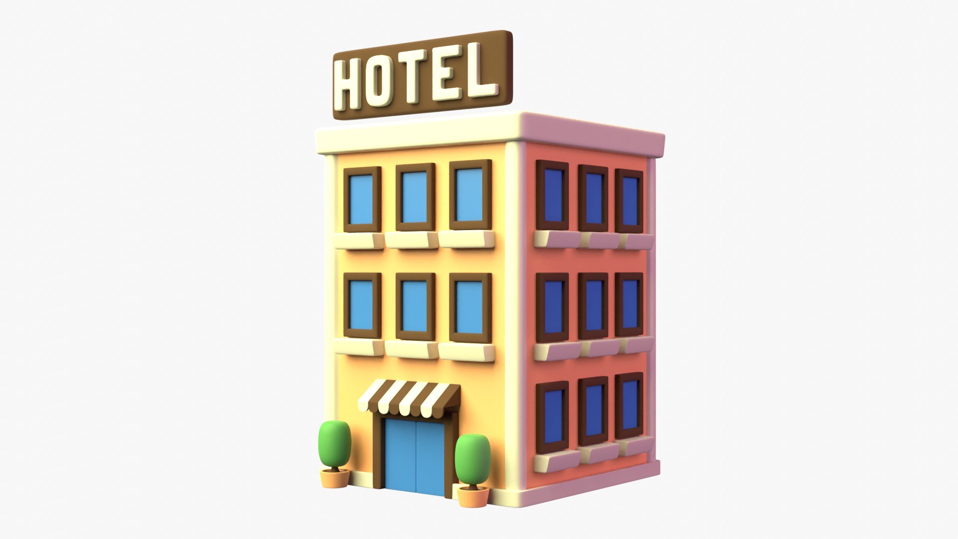 Hotel Building 3D illustration 3D - TurboSquid 2144459