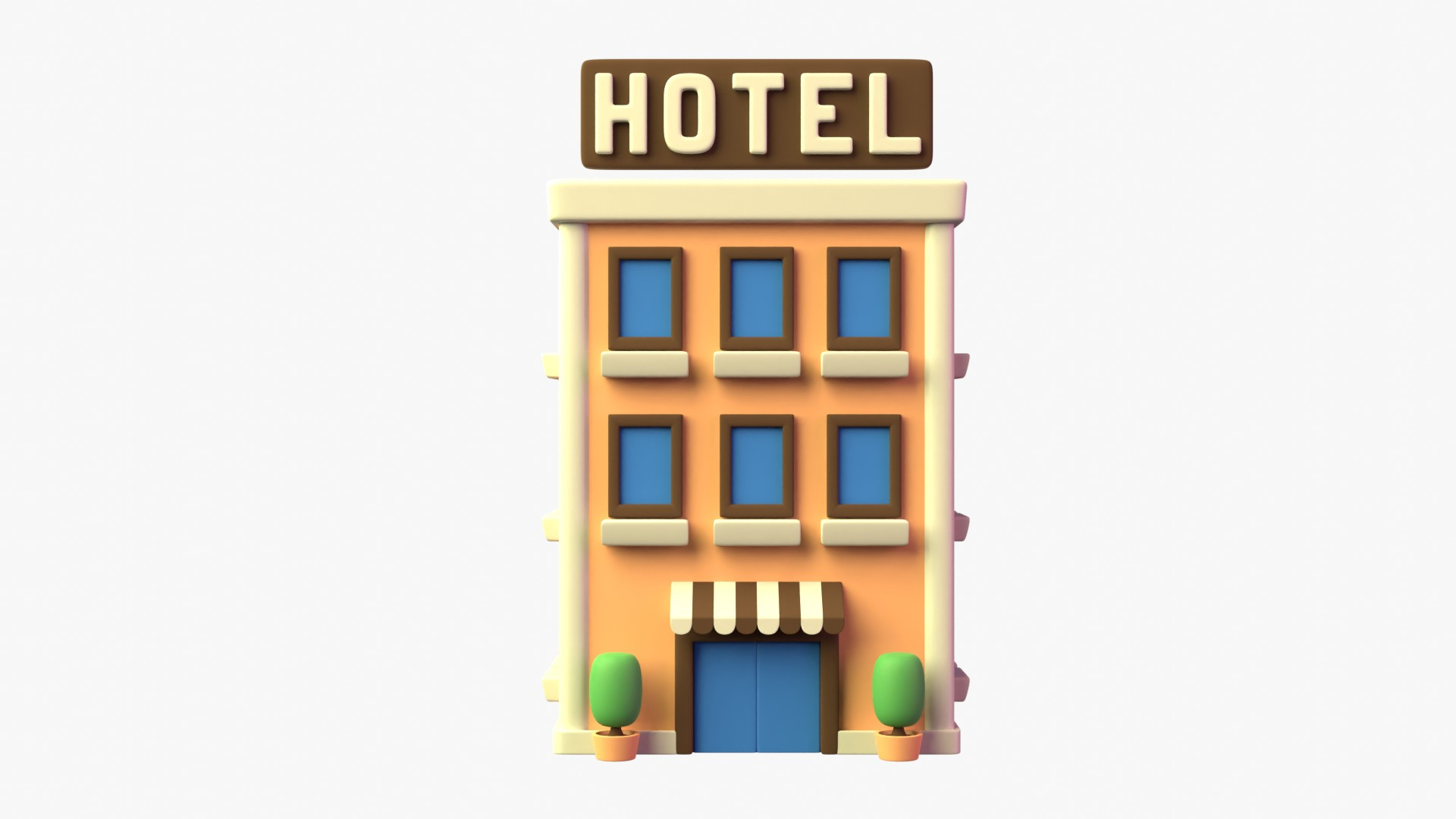 Hotel Building 3D illustration 3D - TurboSquid 2144459