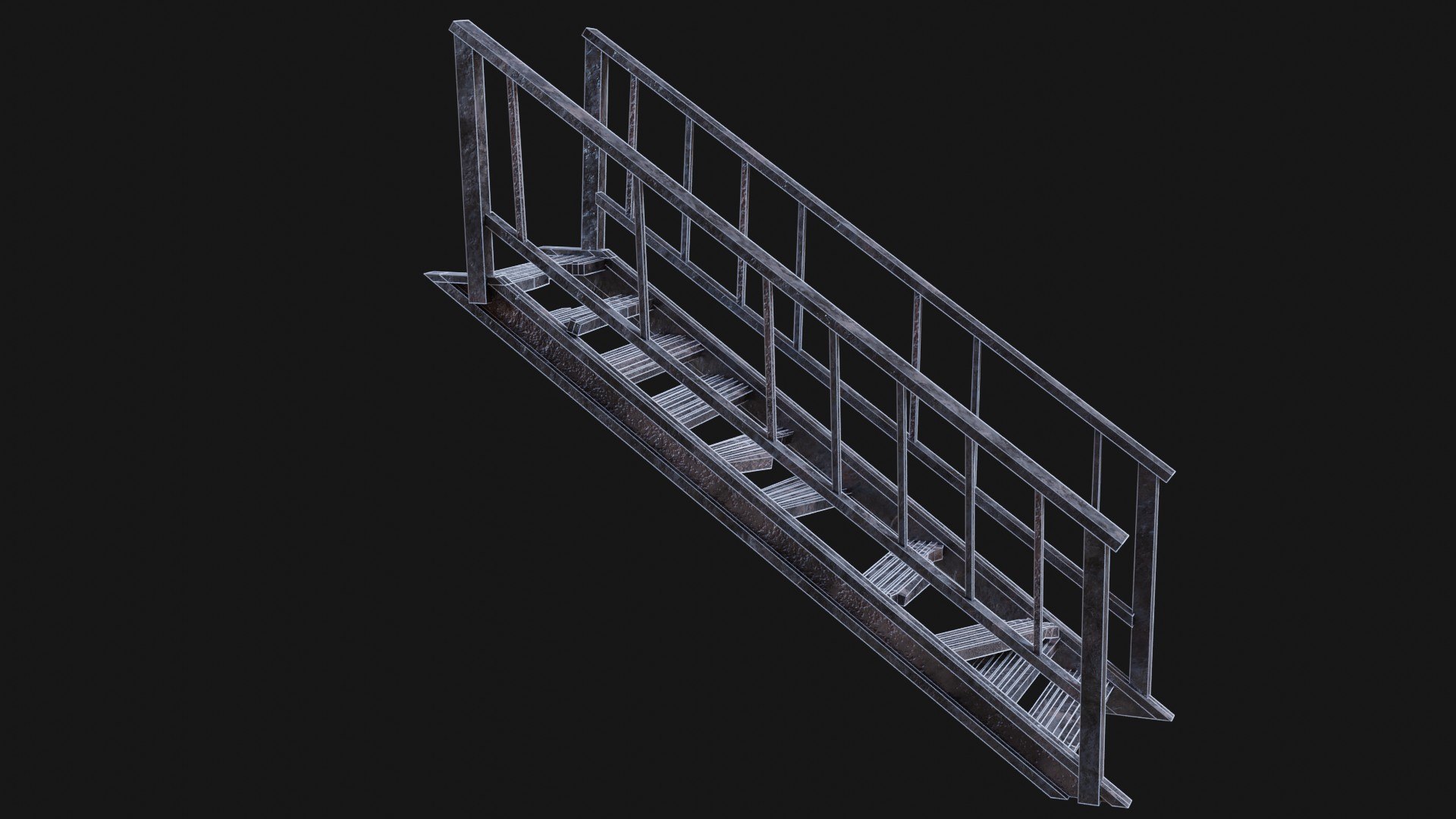 3D POST APO STAIRS IMPROVISED STAIRCASE COLLECTION PACK AAA model ...