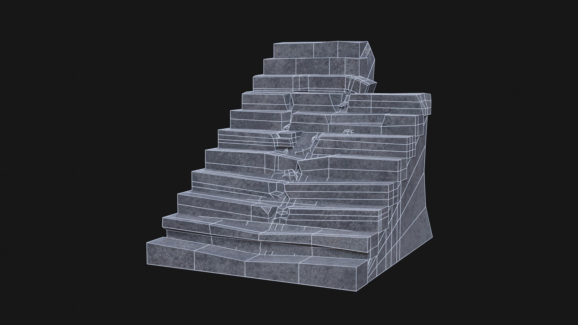 3D POST APO STAIRS IMPROVISED STAIRCASE COLLECTION PACK AAA model ...