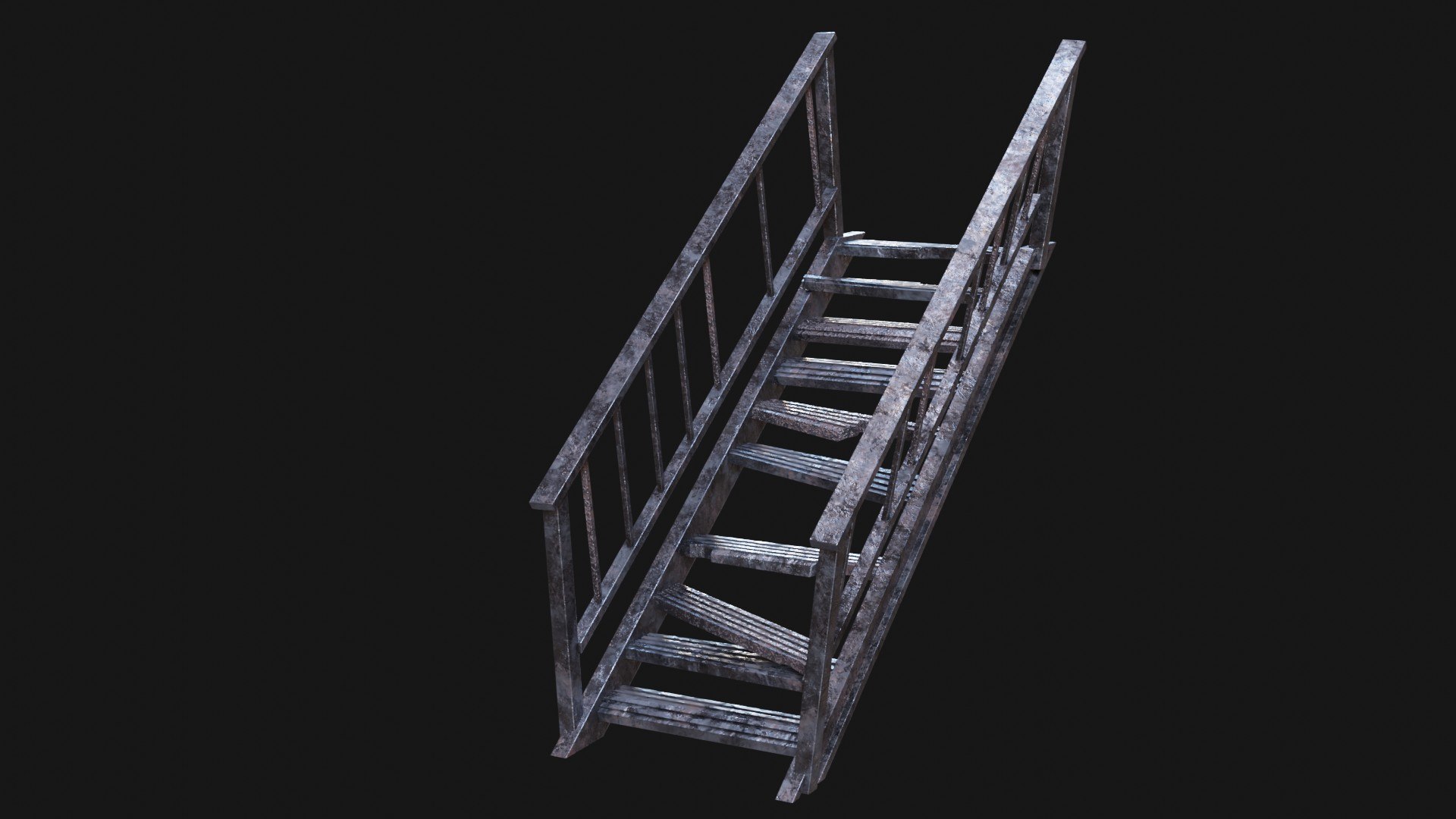 3D POST APO STAIRS IMPROVISED STAIRCASE COLLECTION PACK AAA model ...