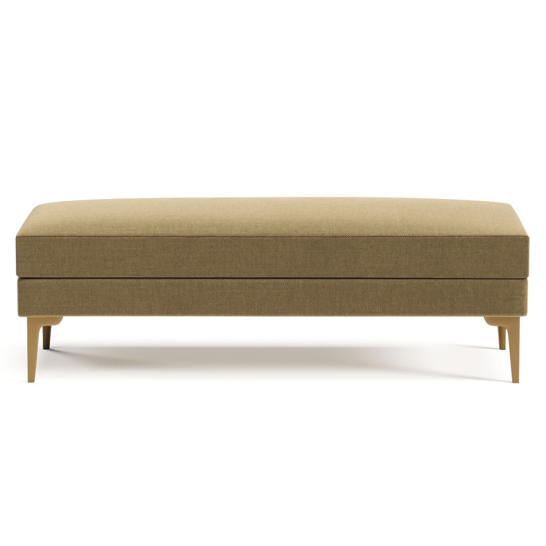 3D West Elm Andes Bench Model - TurboSquid 2419247