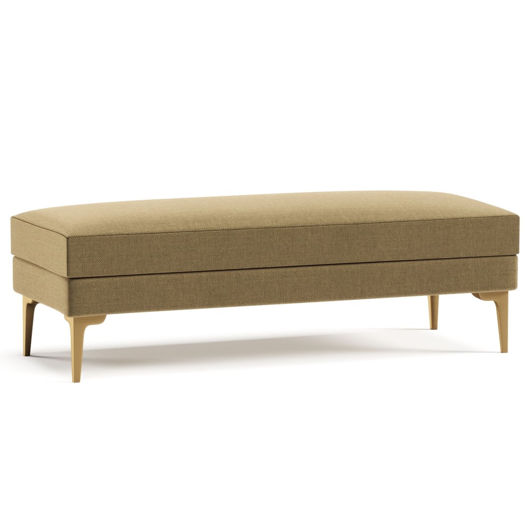 3D West Elm Andes Bench Model - TurboSquid 2419247