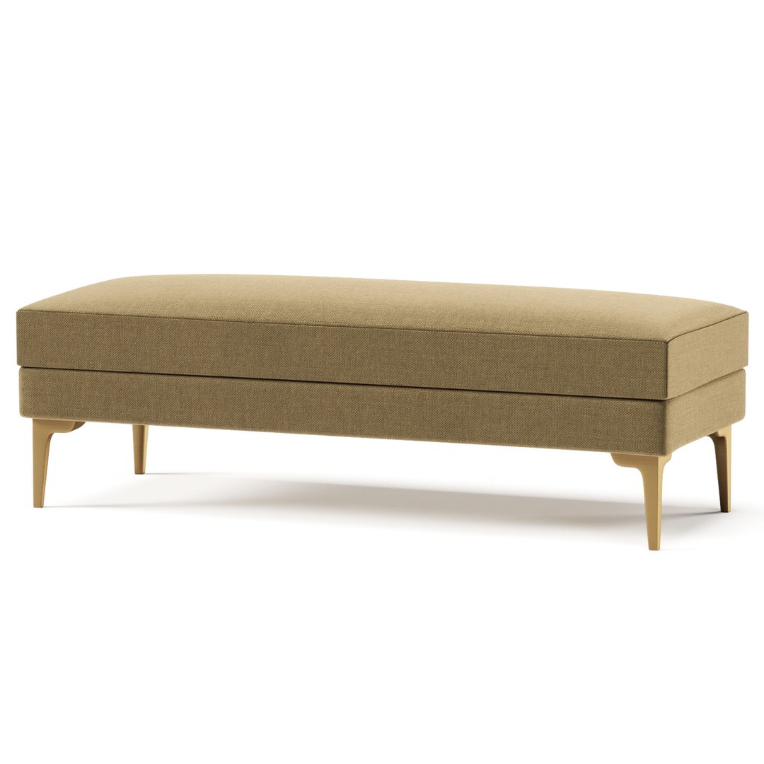 3D West Elm Andes Bench Model - TurboSquid 2419247