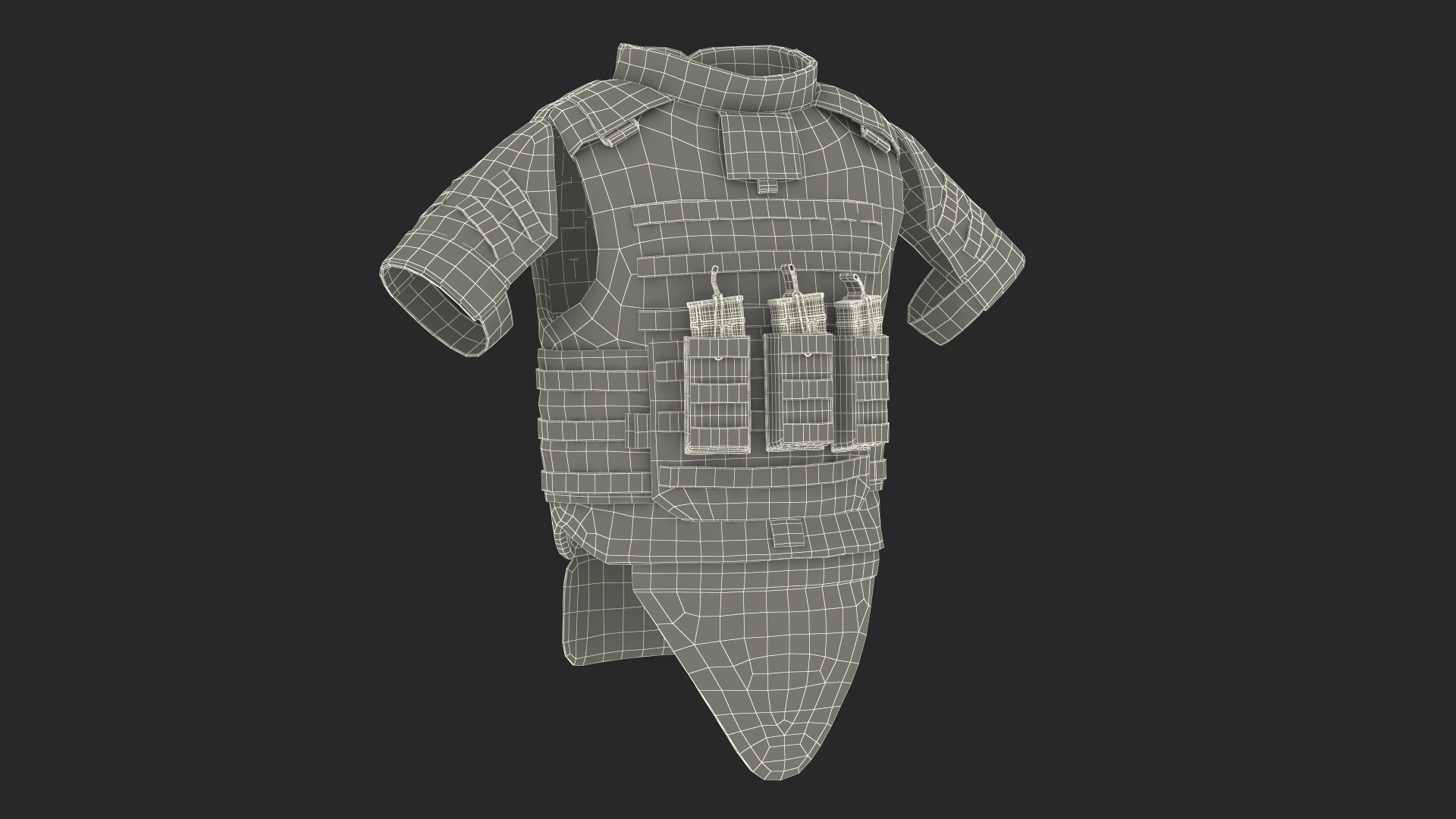 Tactical Military Vest Grey Camo 3D Model - TurboSquid 2260939