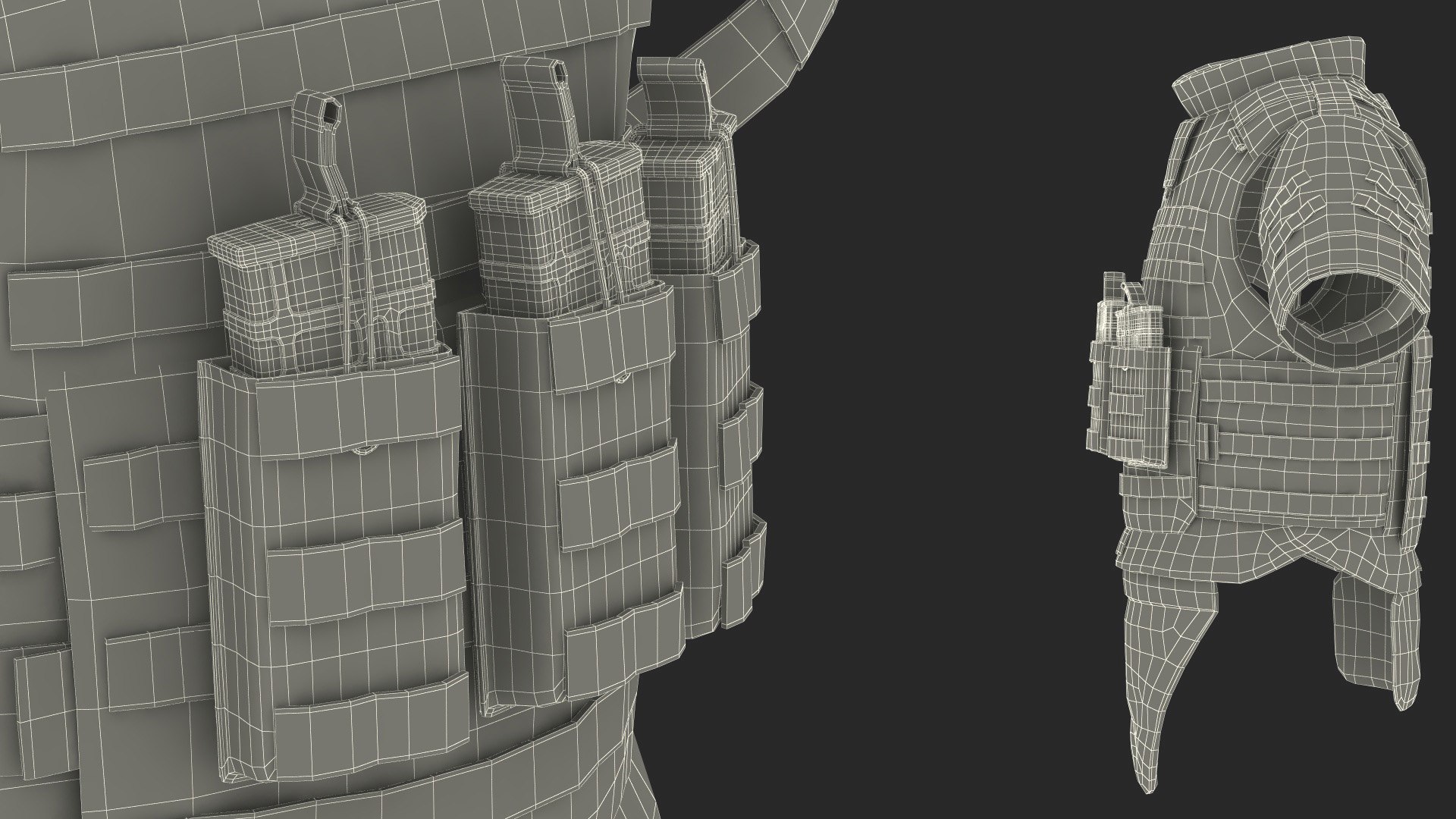 Tactical Military Vest Grey Camo 3D Model - TurboSquid 2260939