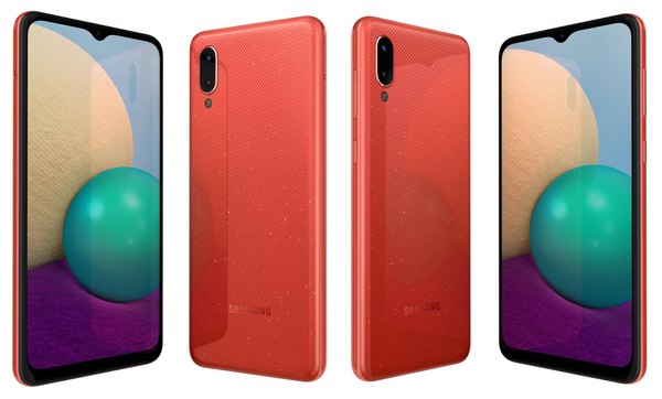 3D samsung galaxy a02 colors model - TurboSquid 1691429