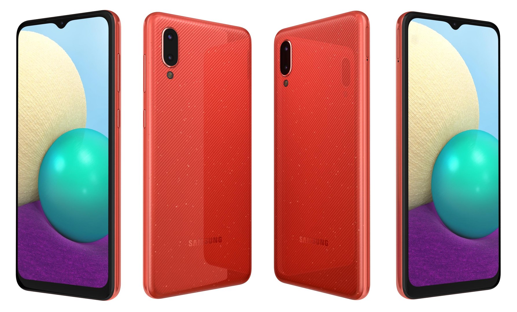3D Samsung Galaxy A02 Colors Model - TurboSquid 1691429