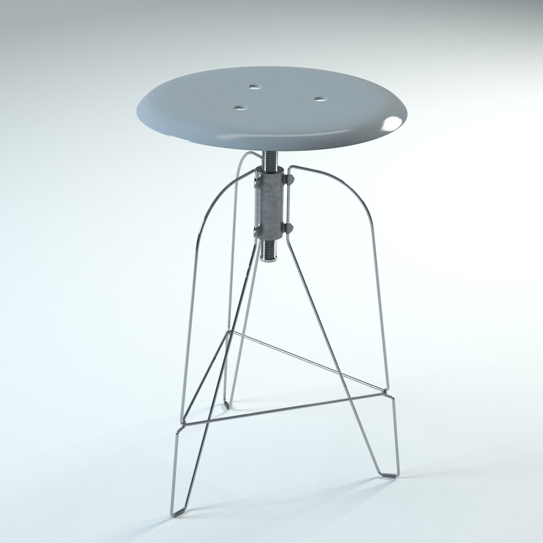 Swivel Stool Metal 3d Model