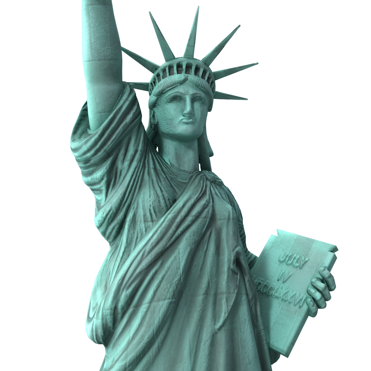 3d statue liberty low-poly model