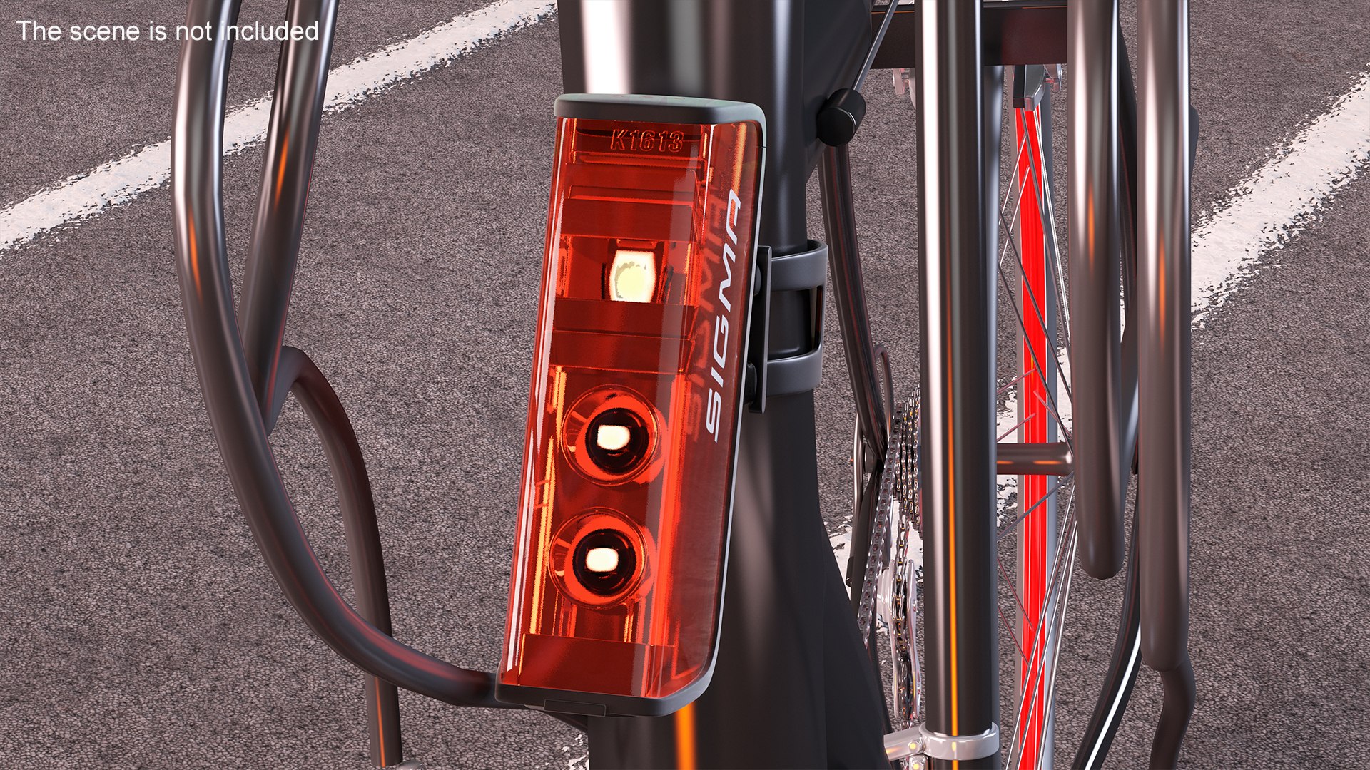 3D Sigma Blaze USB Bike Rear Light Turned On model - TurboSquid 2141009