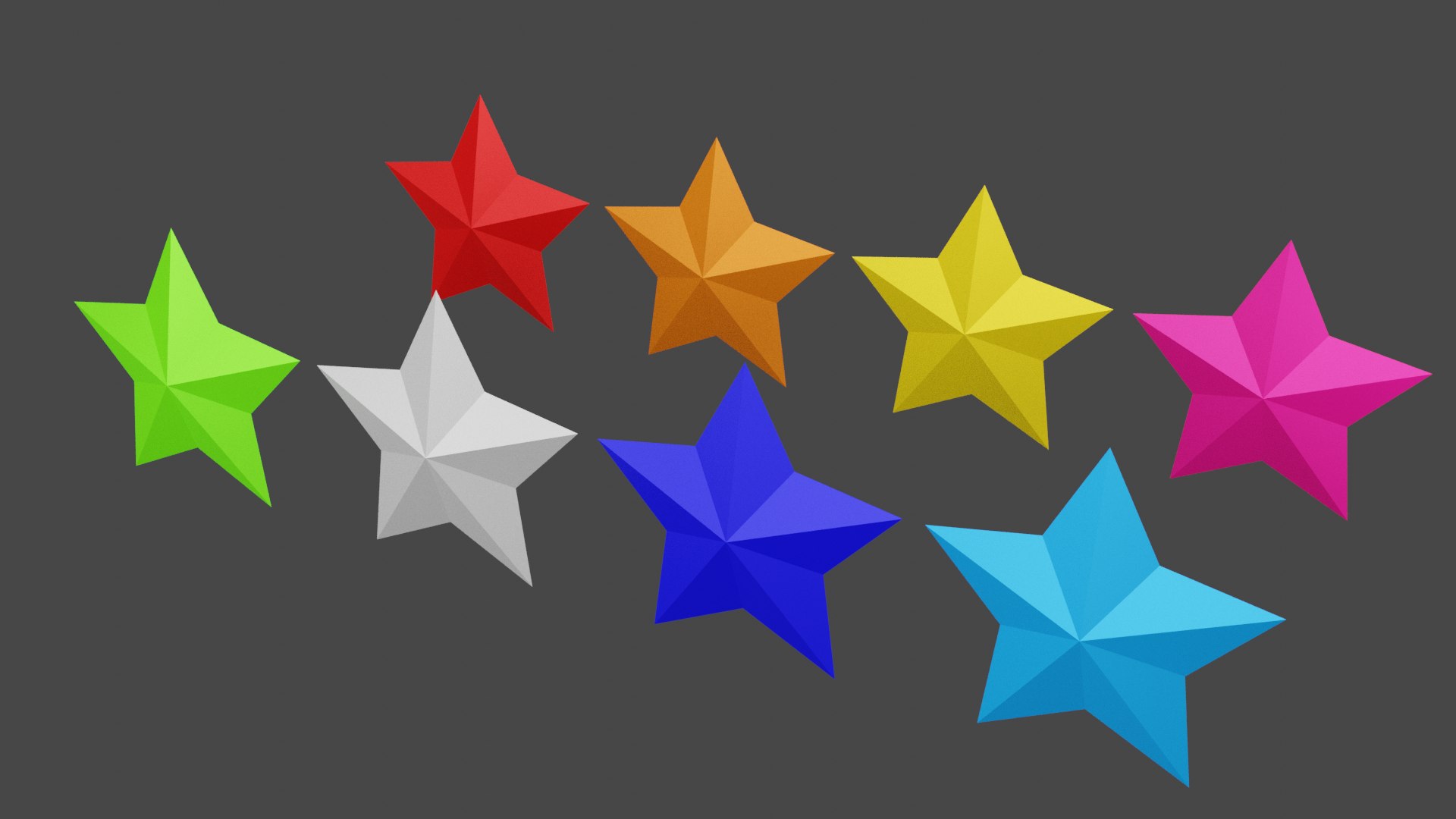 Colorful Star Collection 3D Model - TurboSquid 2138869