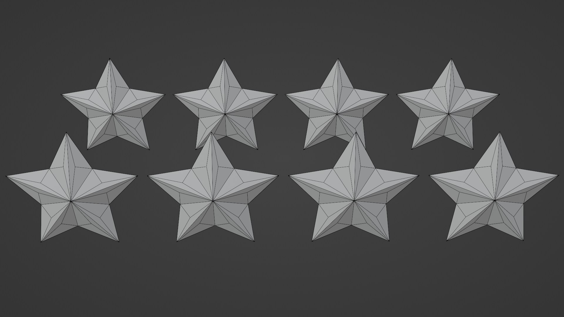 Colorful Star Collection 3D Model - TurboSquid 2138869