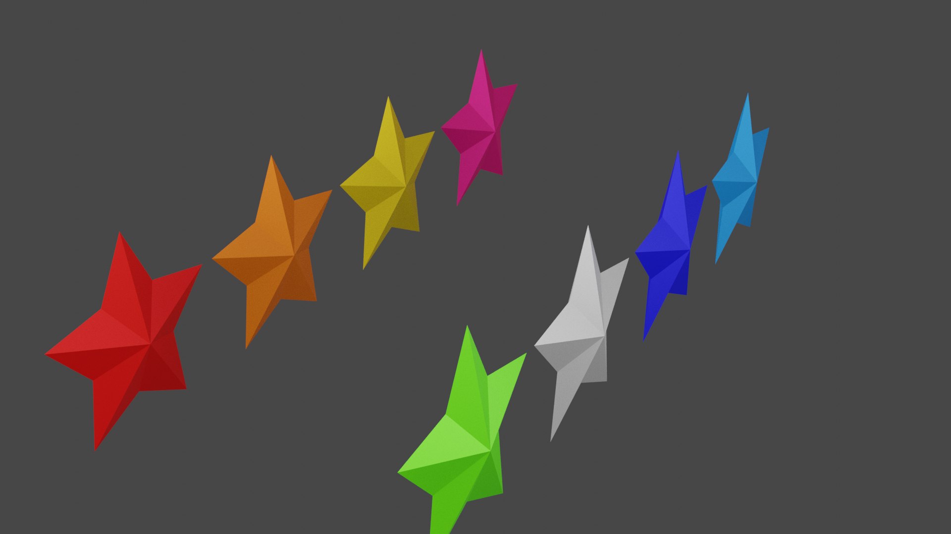 Colorful Star Collection 3D Model - TurboSquid 2138869