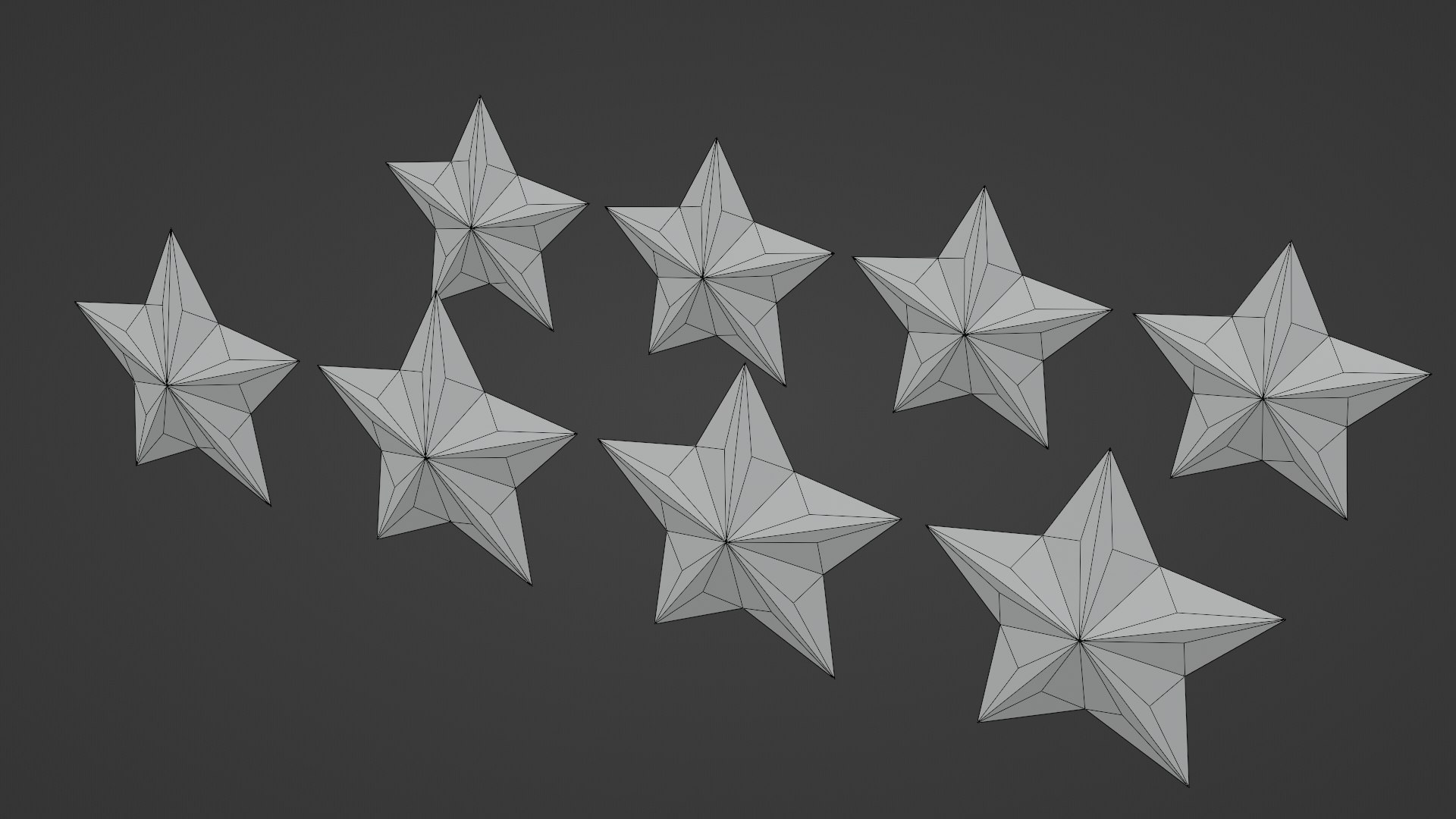 Colorful Star Collection 3D Model - TurboSquid 2138869
