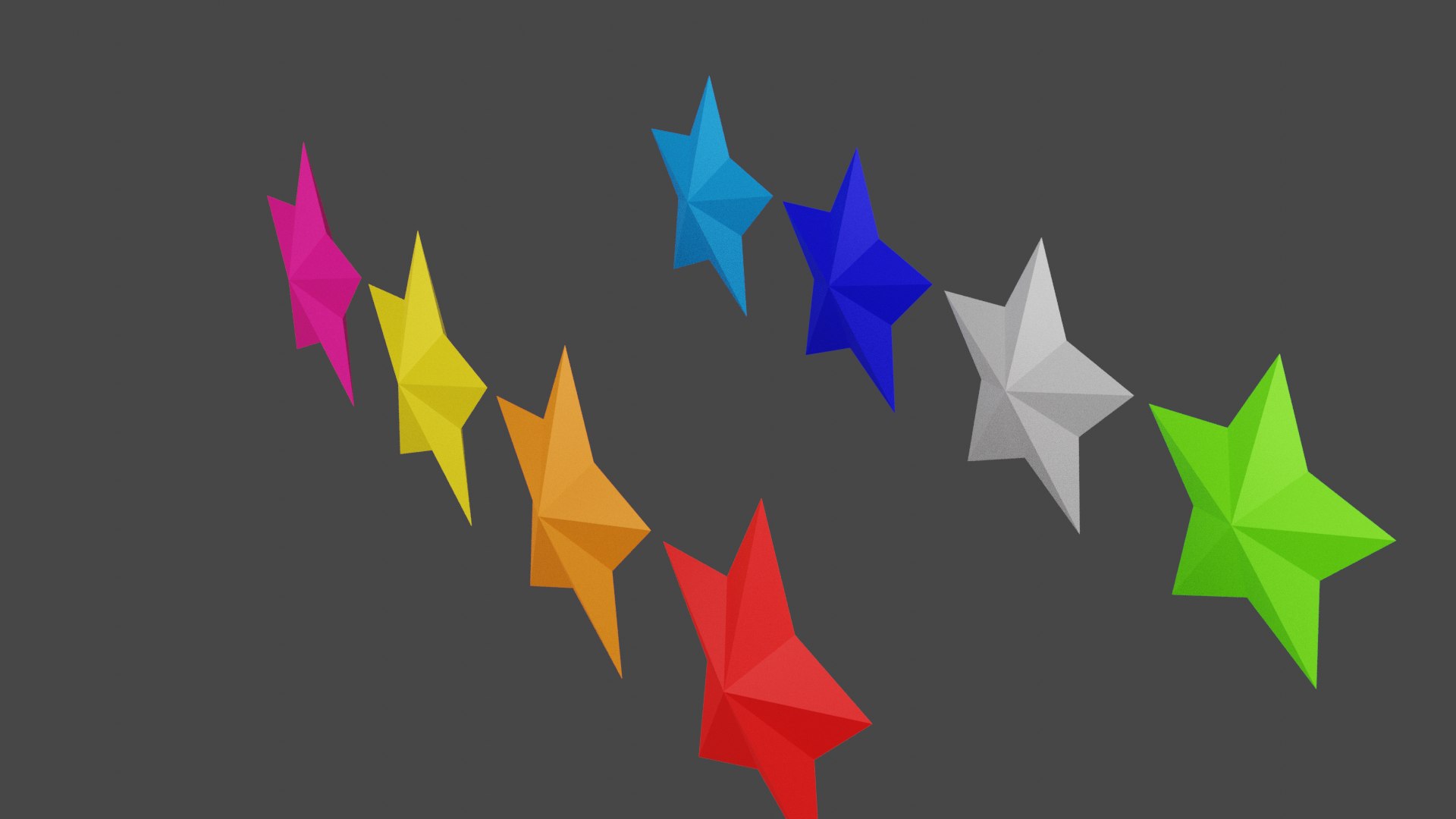 Colorful Star Collection 3D Model - TurboSquid 2138869