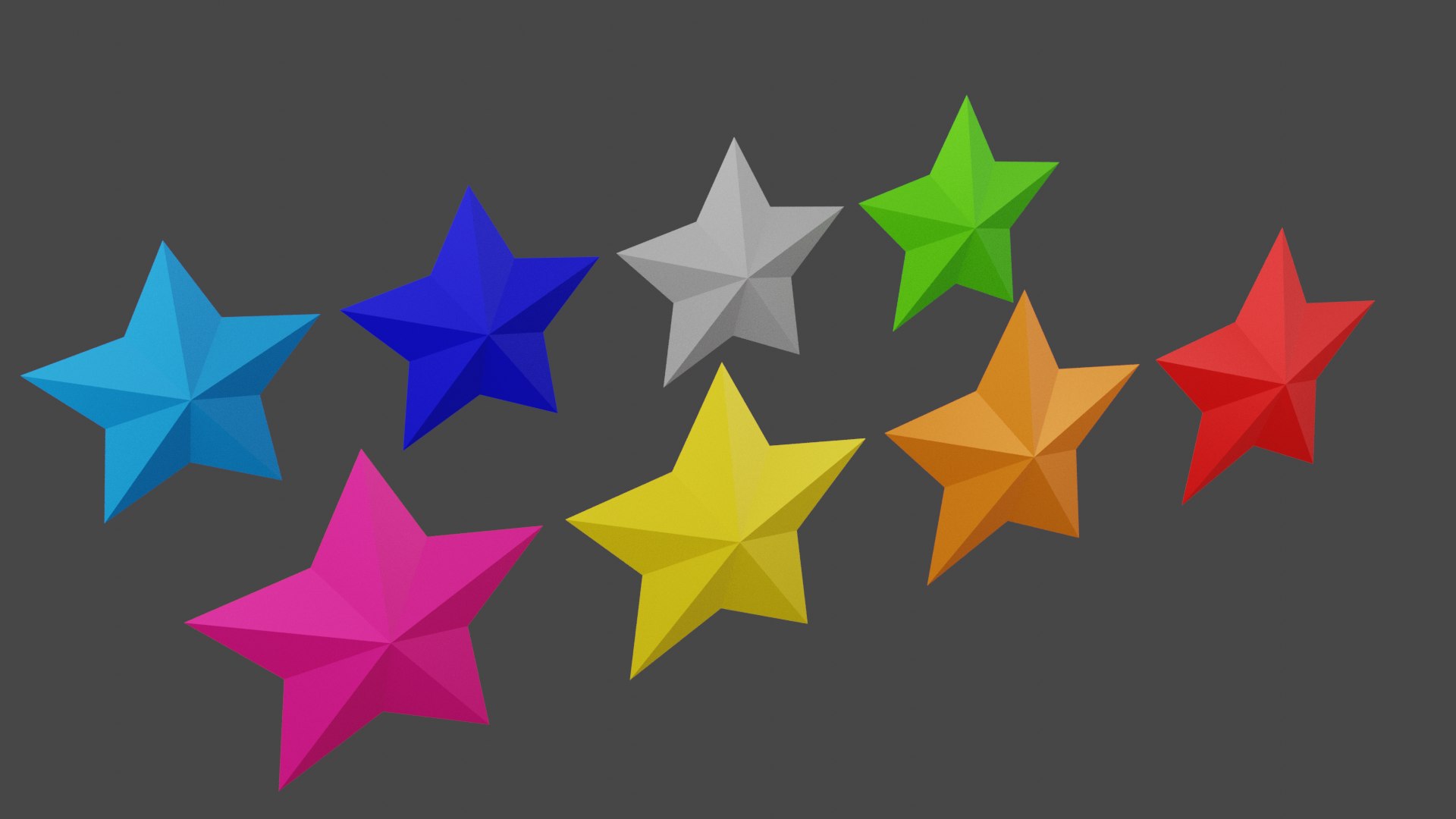Colorful Star Collection 3D model - TurboSquid 2138869